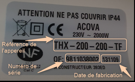 Où trouver la référence et le numéro de série de mon appareil ...